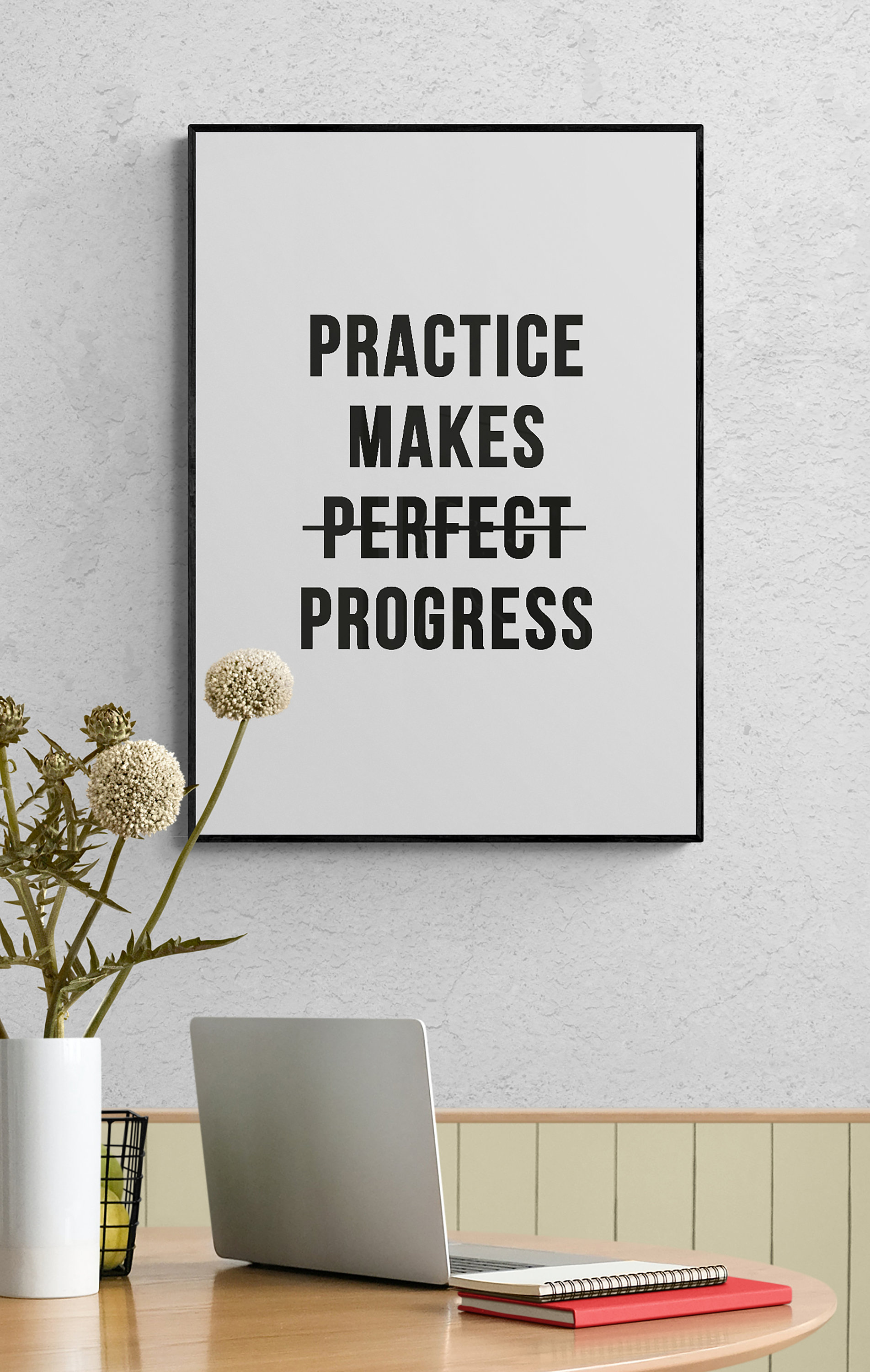 Instant Download Practice Makes Progress Wall Art Print for the Home Student Wall Art for Gift ...