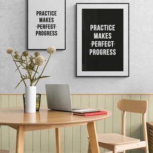 Instant Download Practice Makes Progress Wall Art Print for the Home ...