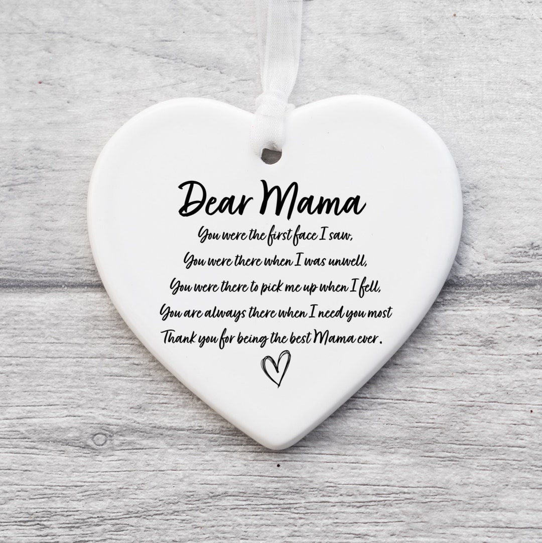 Keepsake Mothers Day Gift Poem Mama Birthday Gift Keepsake Gift for ...