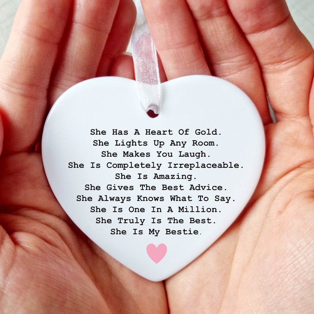 Poem Best Friend Birthday Gift Birthday Gift for Bestie Keepsake Gift ...