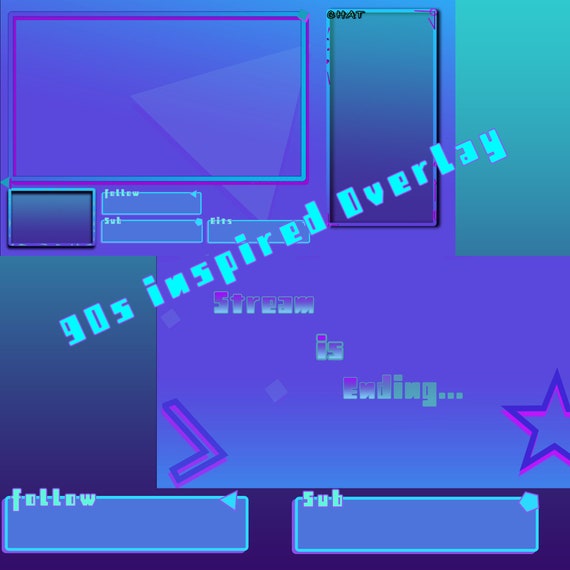 Overlay Twitch Retro Inspired in the 90s - Etsy
