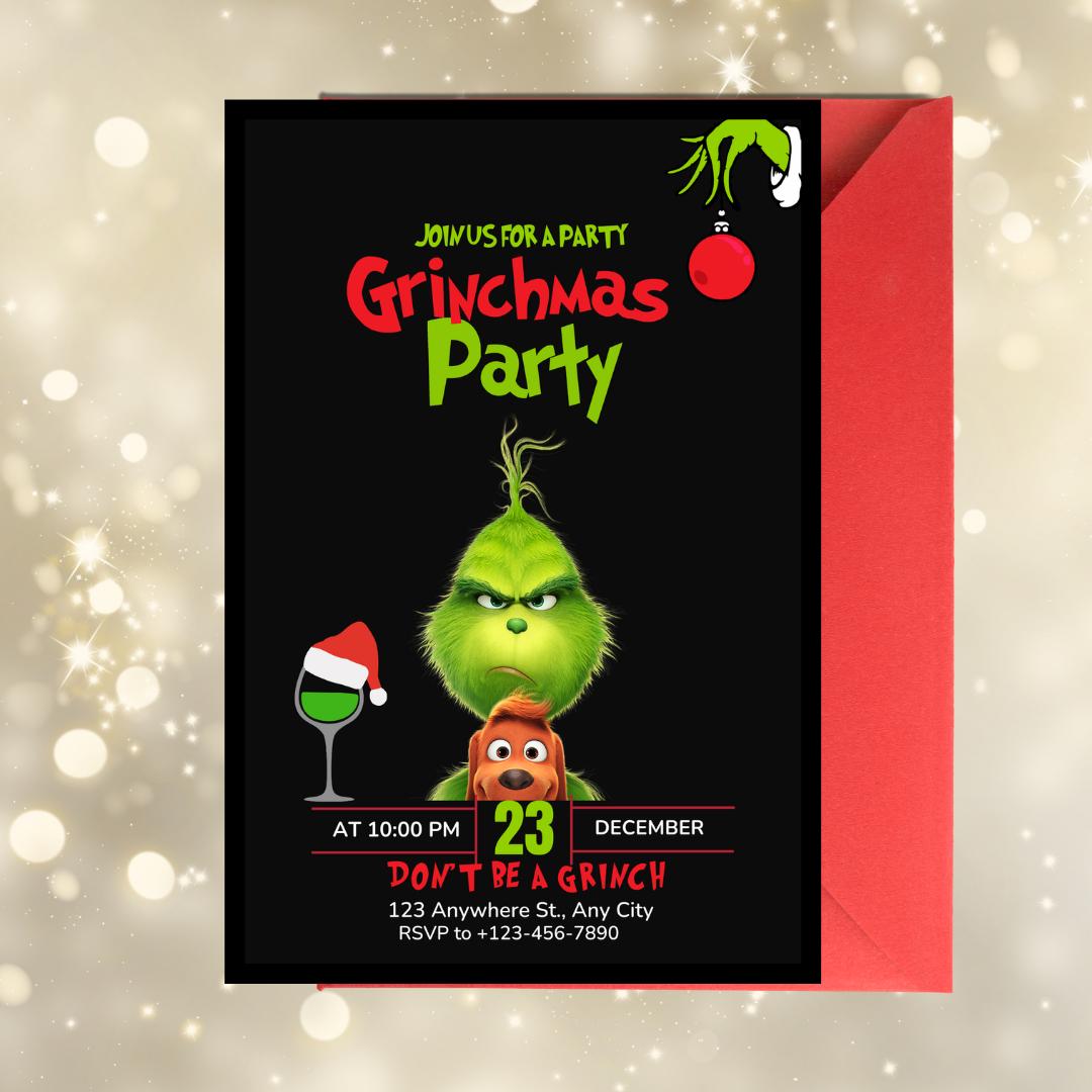 Grinchmas Invitation Instant Download | Editable | Printable ...