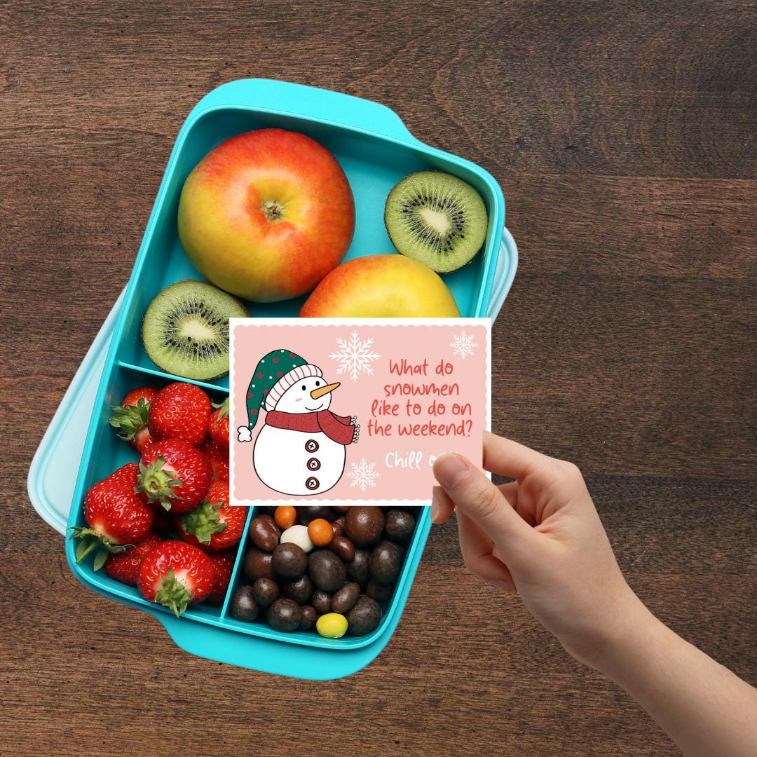 Christmas Lunchbox Jokes for Kids, Printable Holiday Lunchbox Cards ...