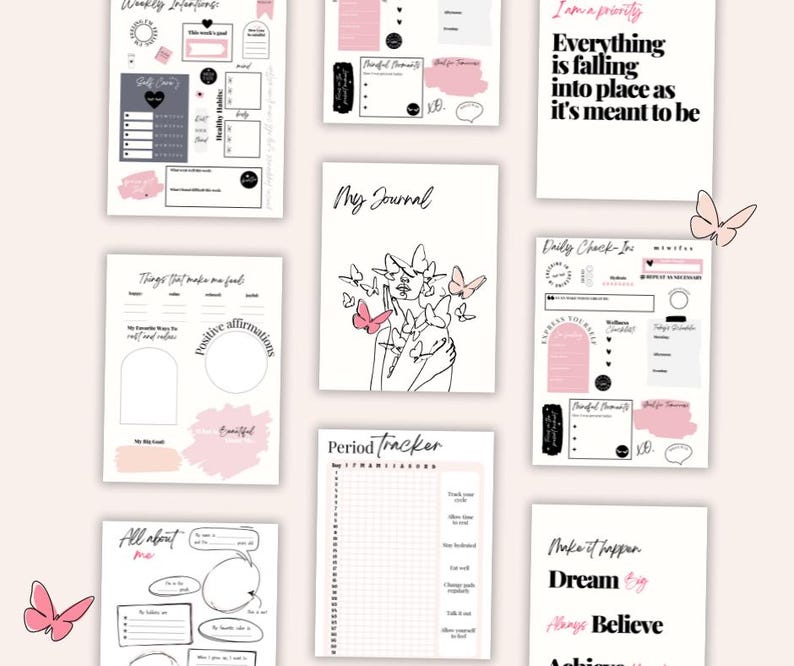 Printable Teen Girl Journal | Self-care & Affirmations | Inspirational ...