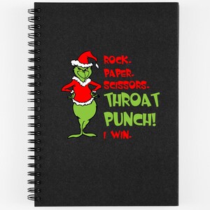 Grinch Rock Paper Scissors Throat Punch | Funny Christmas SVG & PNG ...
