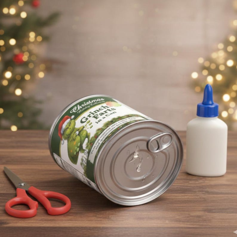 Grinch Farts in a Can Printable Label | Funny Christmas Gag Gift ...