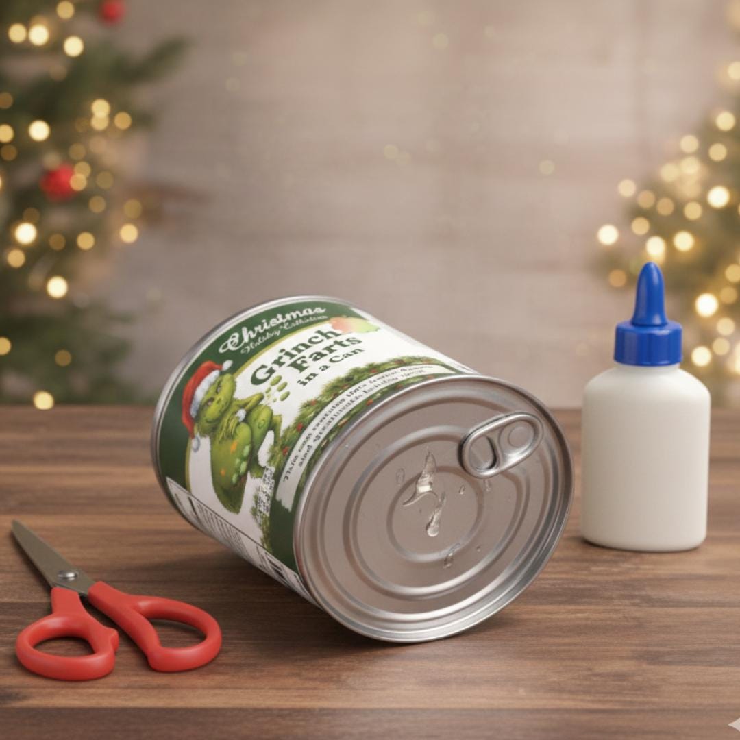 Grinch Farts in a Can Printable Label | Funny Christmas Gag Gift ...