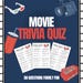 Movie Trivia Quiz, Family Movie Night Quiz | Digital Instant Download ...