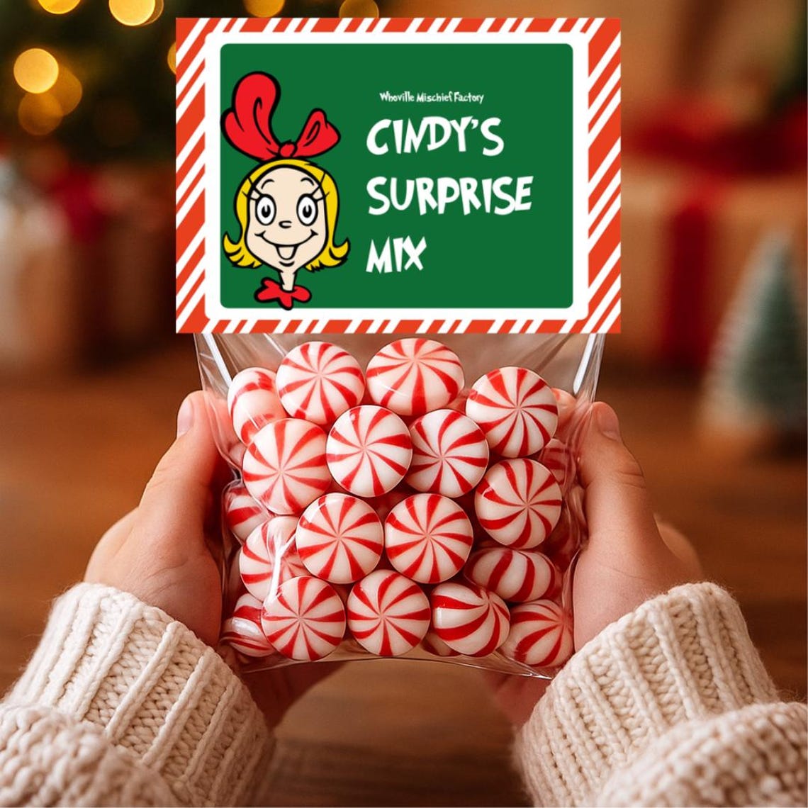 Grinch Poop Set Printable Treat Bag Topper Label | Funny Christmas ...