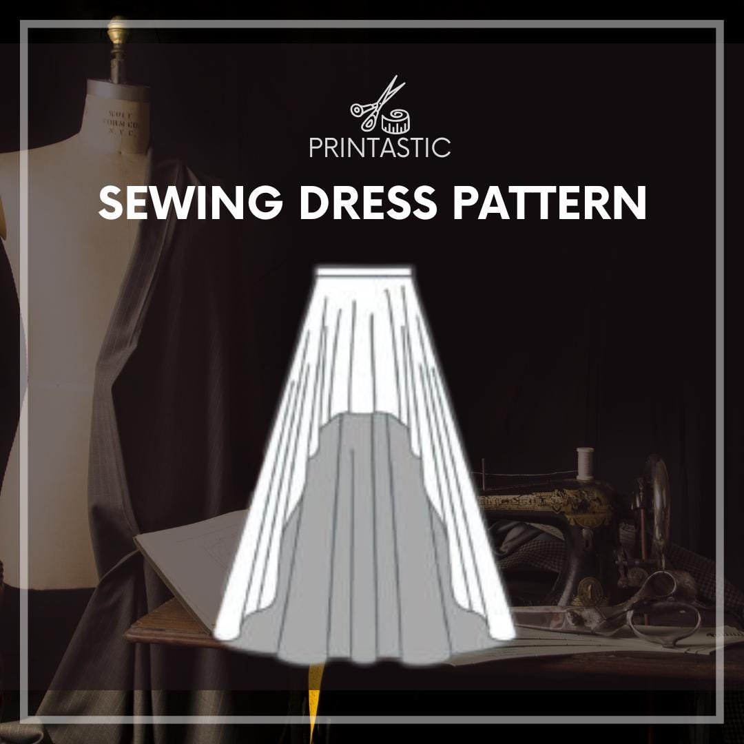 Hi-low Skirt Sewing Pattern Easy DIY All Sizes Retro Fashion Sewing ...