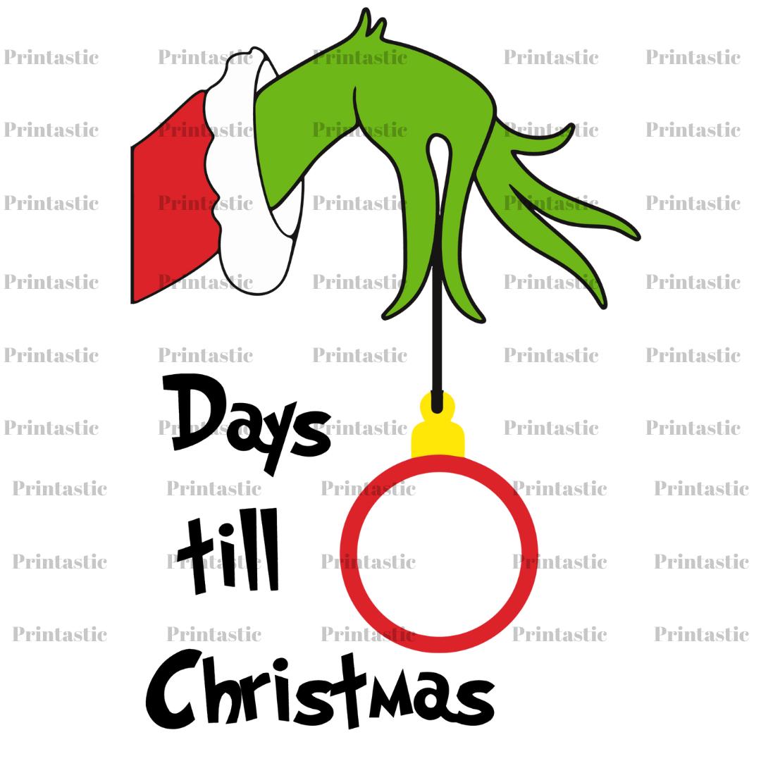 Grinch Countdown Christmas SVG PNG JPEG Printable Christmas Countdown ...