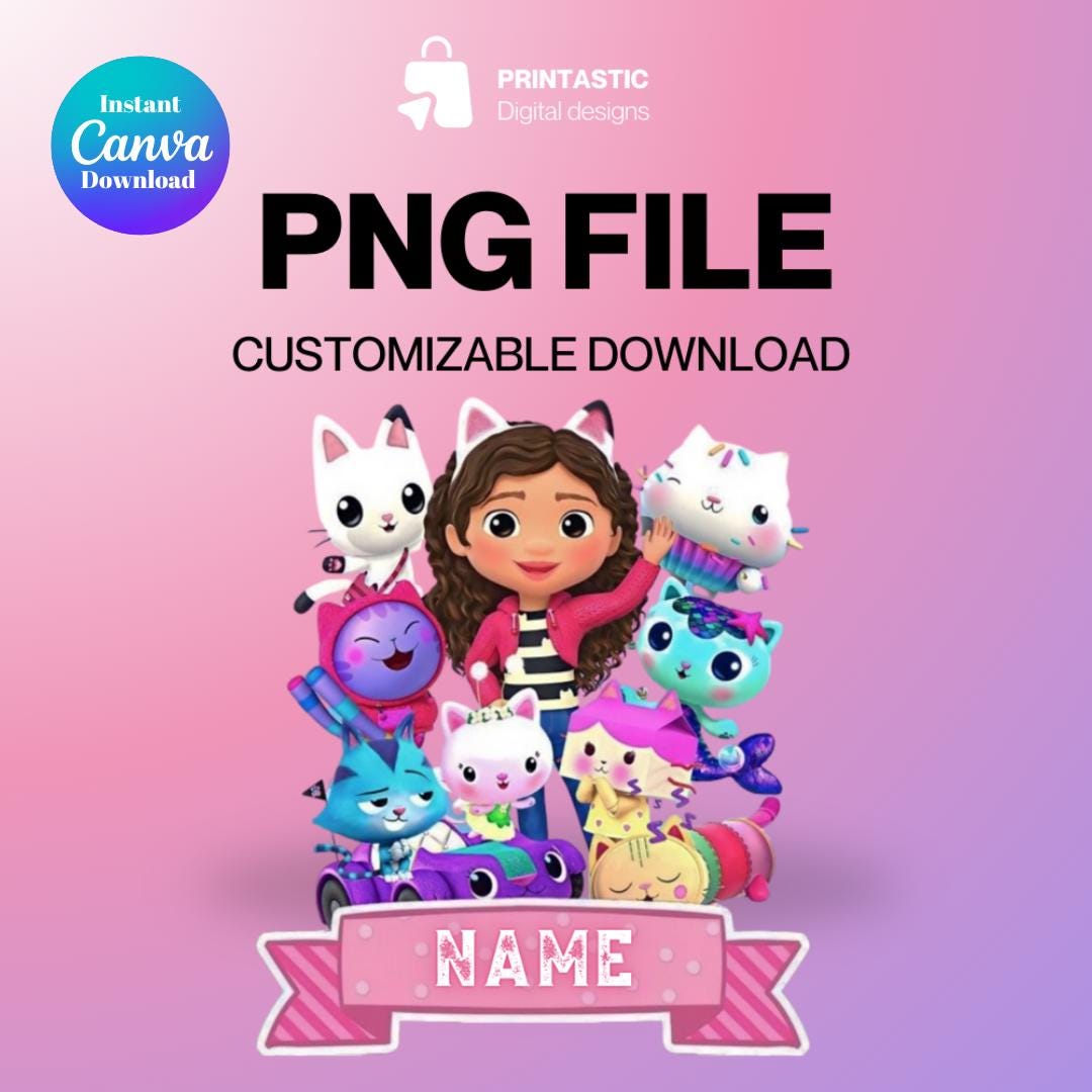 Gabbys Dollhouse PNG, Gabbys Birthday Sign, Gabby Svg Bundle, Gabbys ...