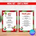 Grinch Christmas Menu Set | Food & Drinks Menu Printable - Etsy