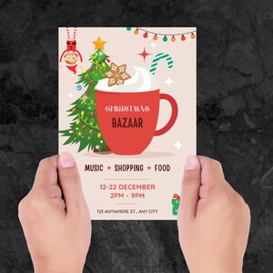 Christmas Fair Flyer Template Fully Editable, Print-ready Design for ...