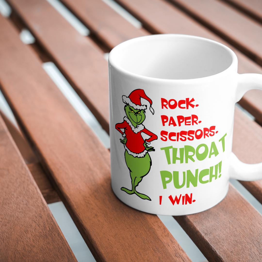 Grinch Rock Paper Scissors Throat Punch | Funny Christmas SVG & PNG ...
