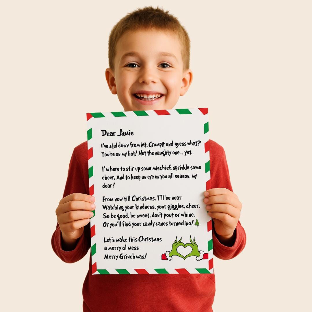 Editable Grinchmas Letters: Funny Christmas Notes From the Grinch ...
