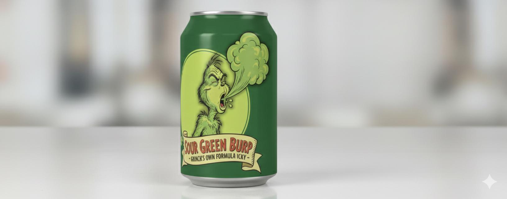 Grinch Burps in a Can Printable Label | Funny Christmas Gag Gift | Novelty Soup Can Wrap - Etsy