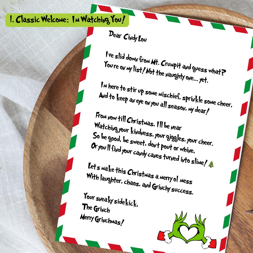 Editable Grinchmas Letters: Funny Christmas Notes From the Grinch ...