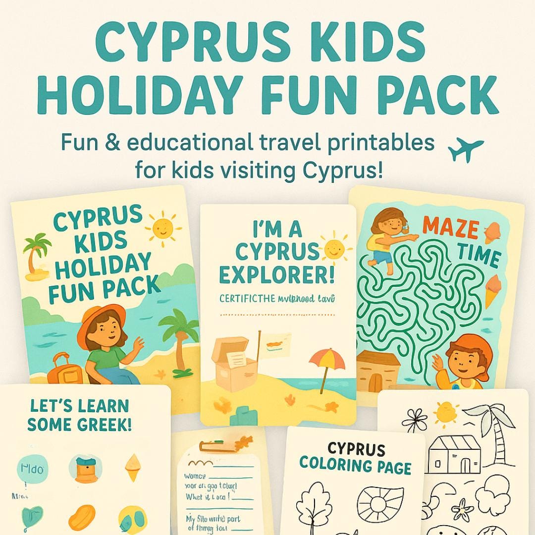 Cyprus Kids Activity Pack: Travel Games, Coloring, and Culture (PDF) - Etsy