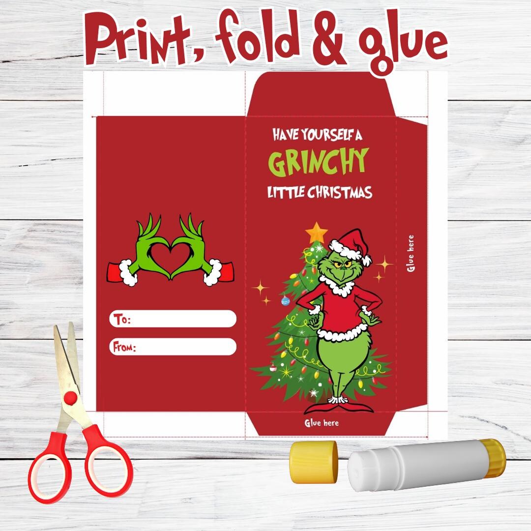 Grinch Money Holder Template | Instant Download | Christmas Gift ...