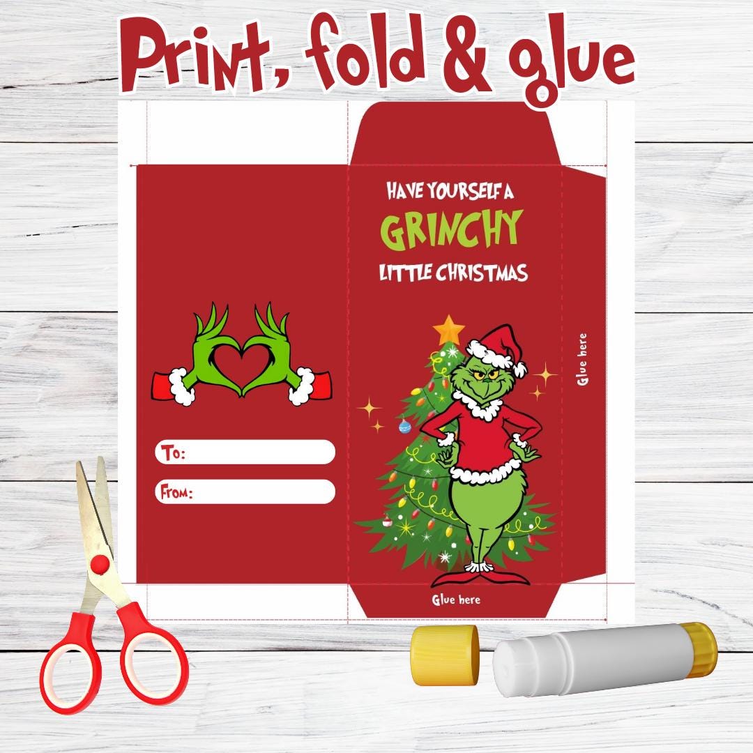 Grinch Money Holder Template | Instant Download | Christmas Gift ...