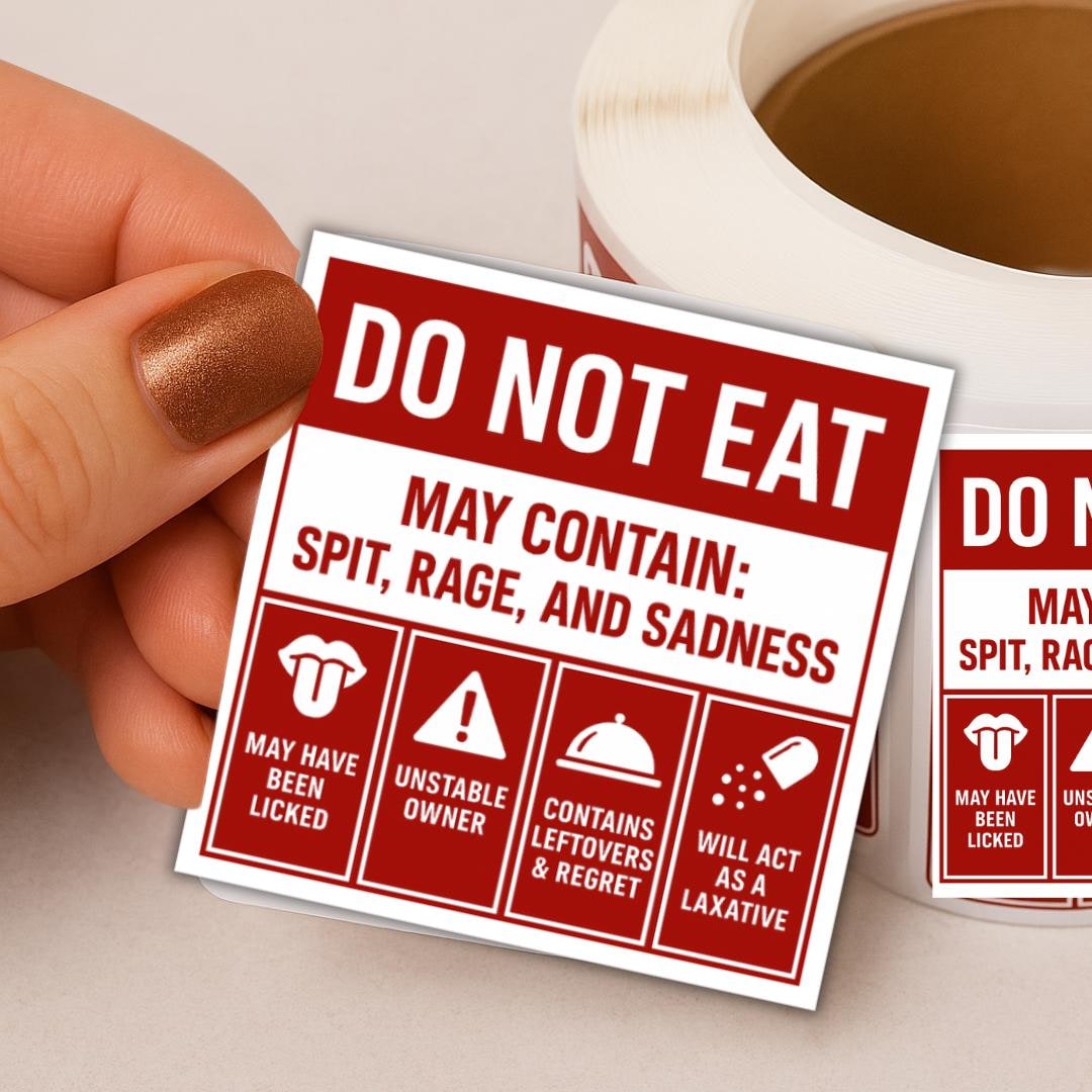 Funny DO NOT EAT Lunch Sticker: Passive Aggressive Office Fridge ...