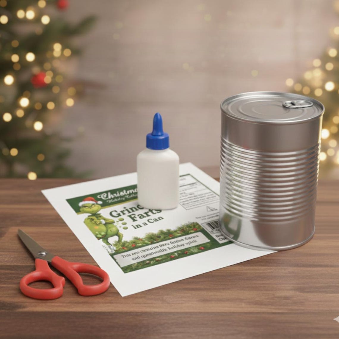 Grinch Farts in a Can Printable Label | Funny Christmas Gag Gift ...