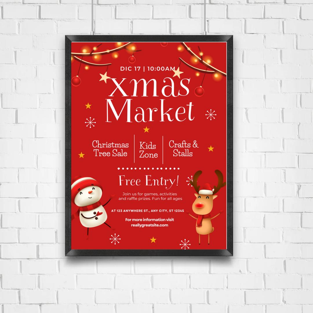 Modern Christmas Fair Flyer Template Editable, High-quality Design ...