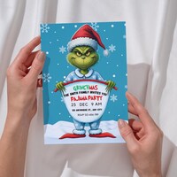 Editable Grinch Party Invitation | Merry Grinchmas Invitation | Grinch ...