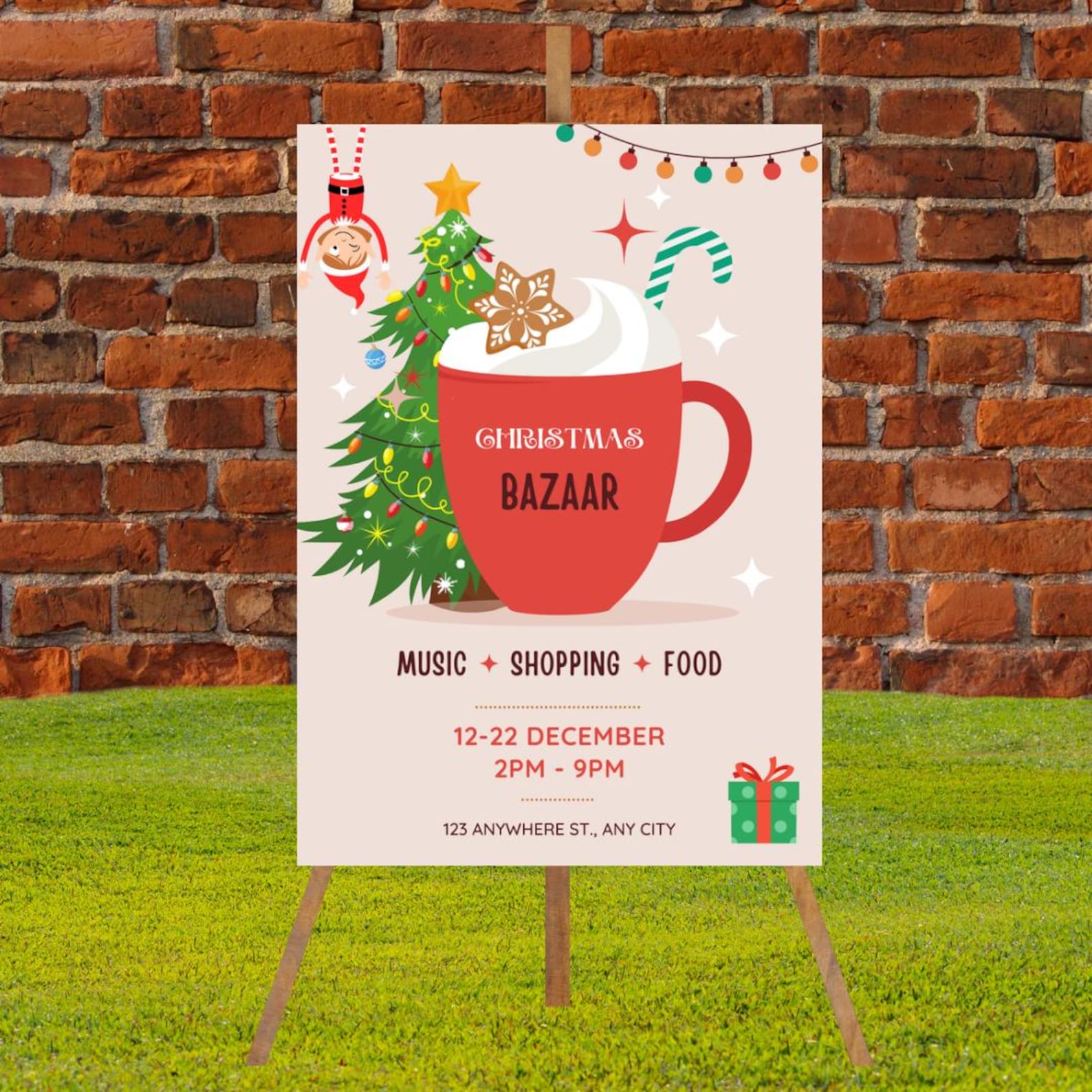 Christmas Fair Flyer Template Fully Editable, Print-ready Design for ...