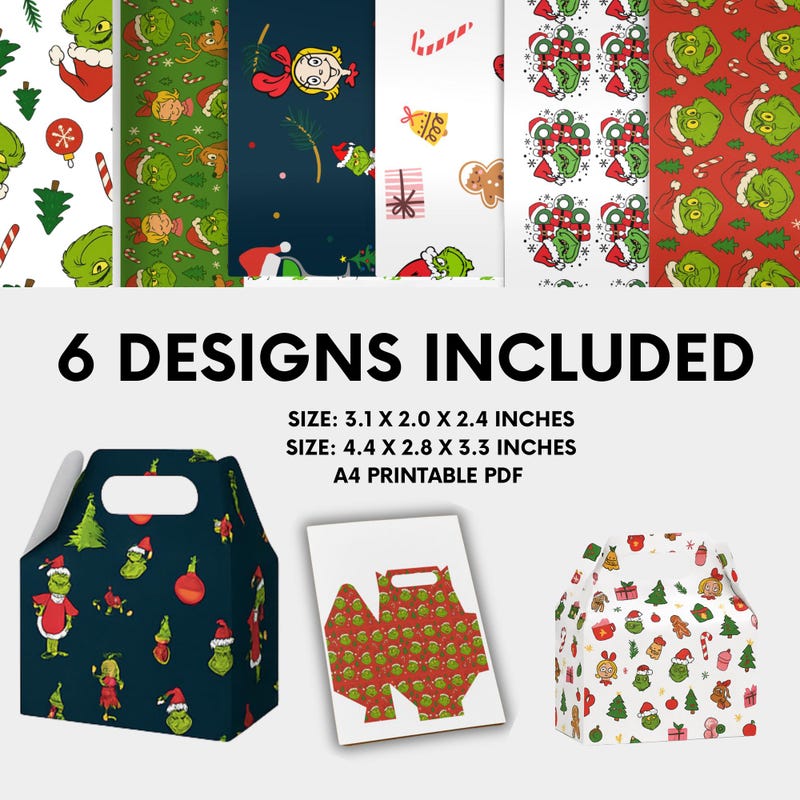 Grinch Gable Box Template - Etsy