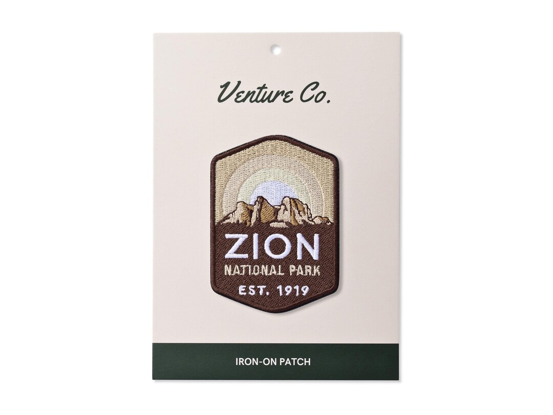 Zion National Park Embroidered Patch | Iron-on Adventure Applique - Etsy