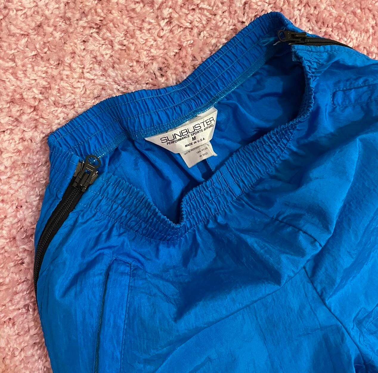 Vintage 80s-90s Sunbuster Brand Wind Pants With Full Length Side Zipper ...
