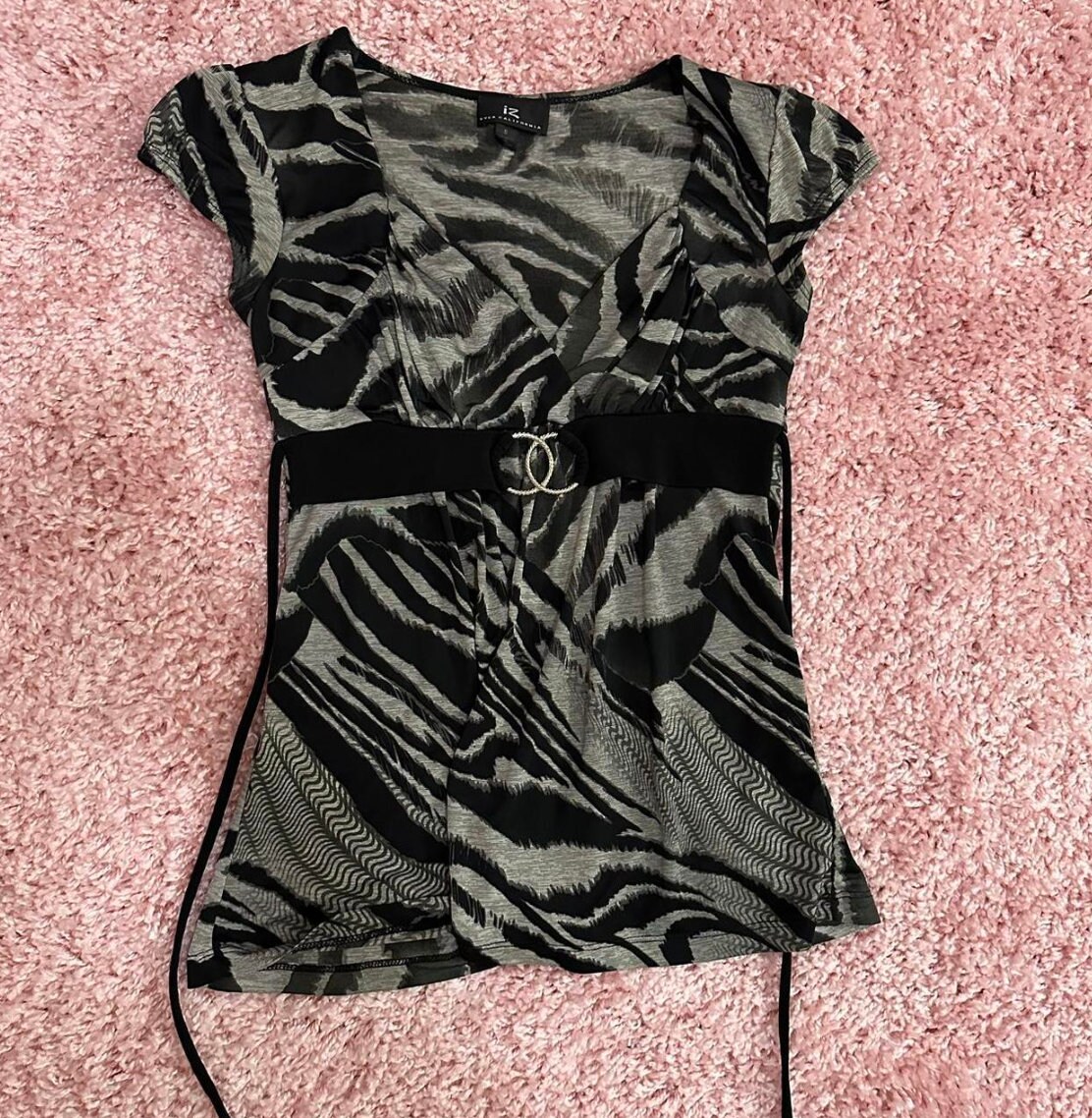 Vintage Y2k Early 2000s Top With Belt Detail & Tie Back - Etsy