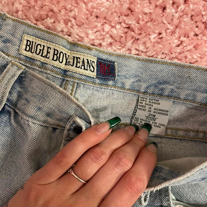 Vintage Bugle Boy Jeans Light Wash Marked Size 31/30 Fits Modern 6-8 Dm ...