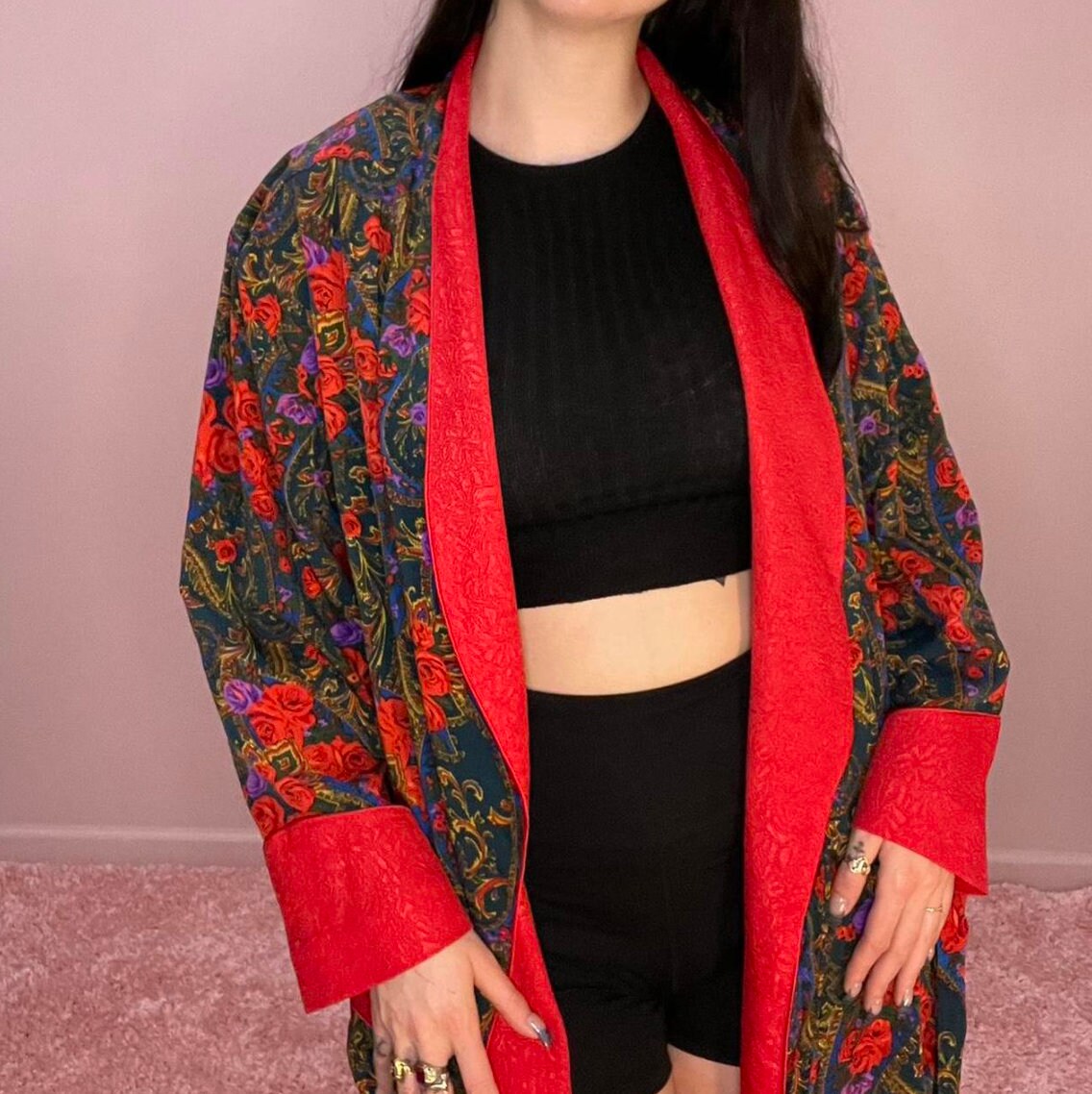 Vintage 90s Victorias Secret Long Floral Paisley Silk Robe - Etsy
