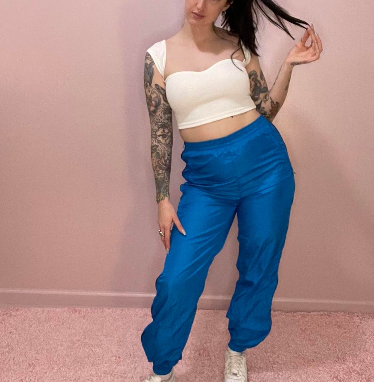 Vintage 80s-90s Sunbuster Brand Wind Pants With Full Length Side Zipper ...