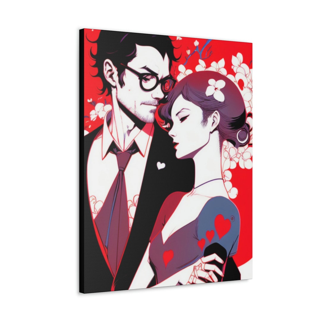 Couple Love Vintage Retro Romance Canvas Wall Art Home Decor Hanging - Etsy