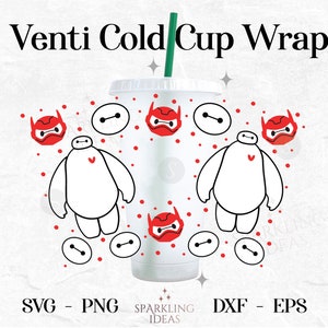 Baymax Cold Cups 24oz SVG, Big Hero Cold Cup Svg, Balala Magic World ...