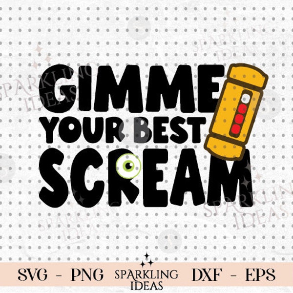 Monster Inc Scream Canister Svg - Etsy