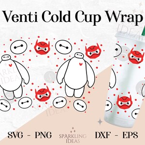 Baymax Cold Cups 24oz SVG, Big Hero Cold Cup Svg, Balala Magic World ...