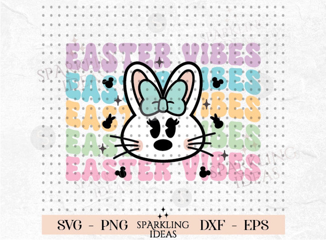 Easter Vibes SVG, Easter Bunny Png, Easter Vibes Svg, Easter PNG, Retro ...