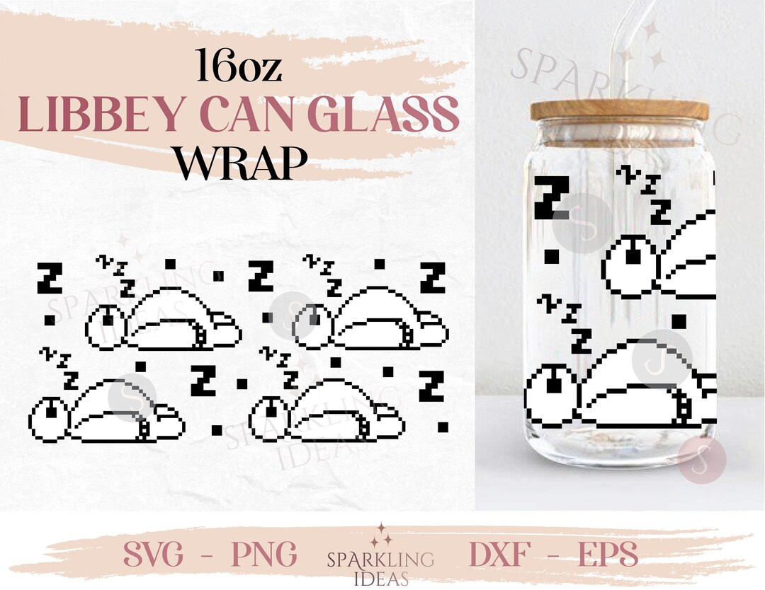 Sleeping Baymax Libbey Can Glass SVG 16oz, Big Hero Glass Svg, Balalala ...