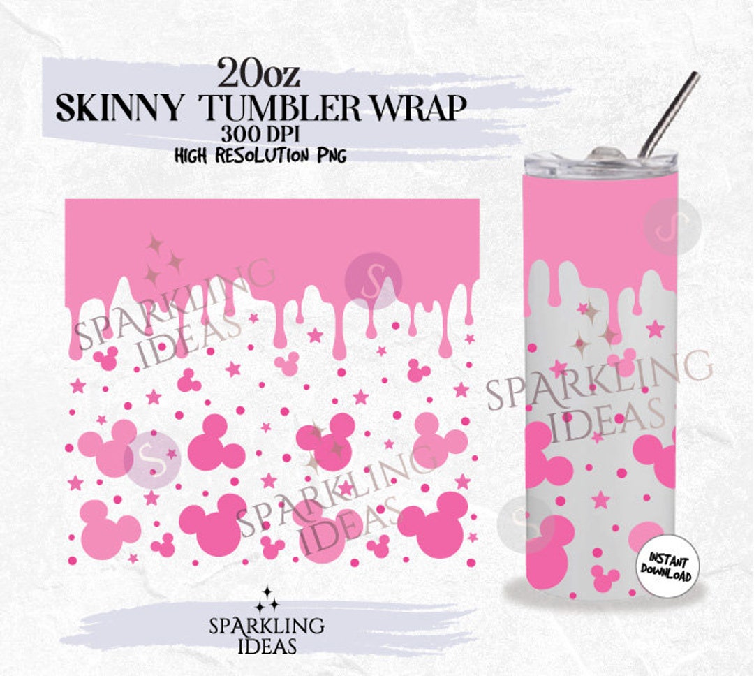 20oz Skinny Tumbler Drip Mouse Wrap, Dripping Tumbler, Mouse ...