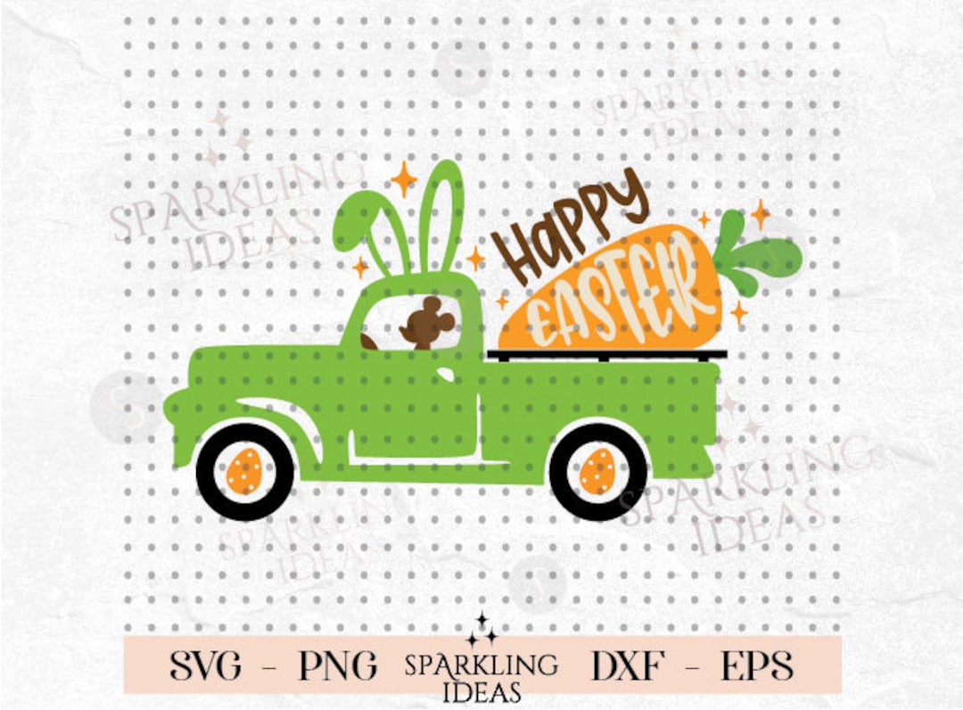 Happy Easter Truck SVG, Mouse Easter Truck Png, Easter Vibes Svg ...