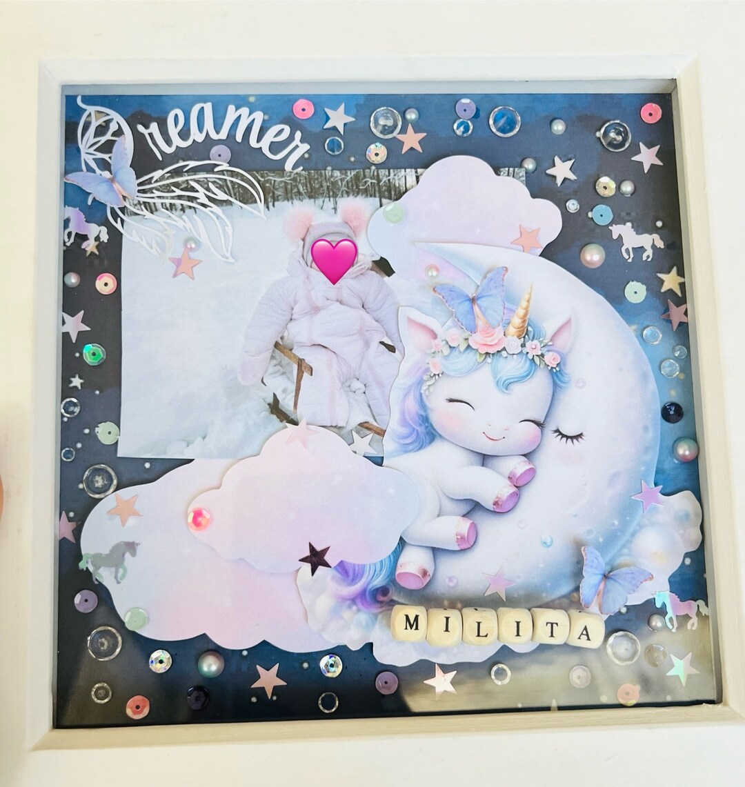 Personalised Baby, Girl, Shadow Box Frame. - Etsy