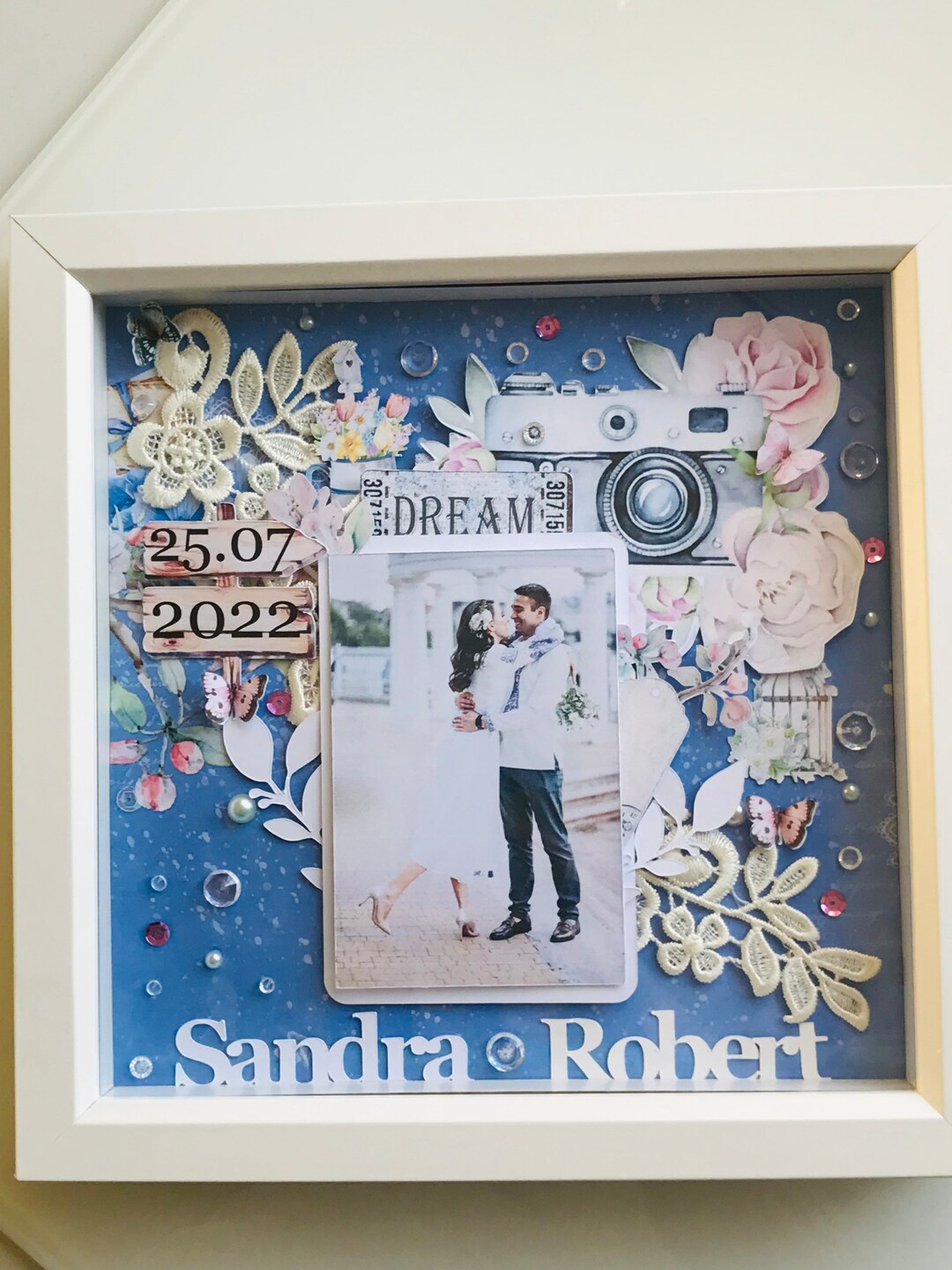 Personalised Wedding Shadow Box Frame. - Etsy