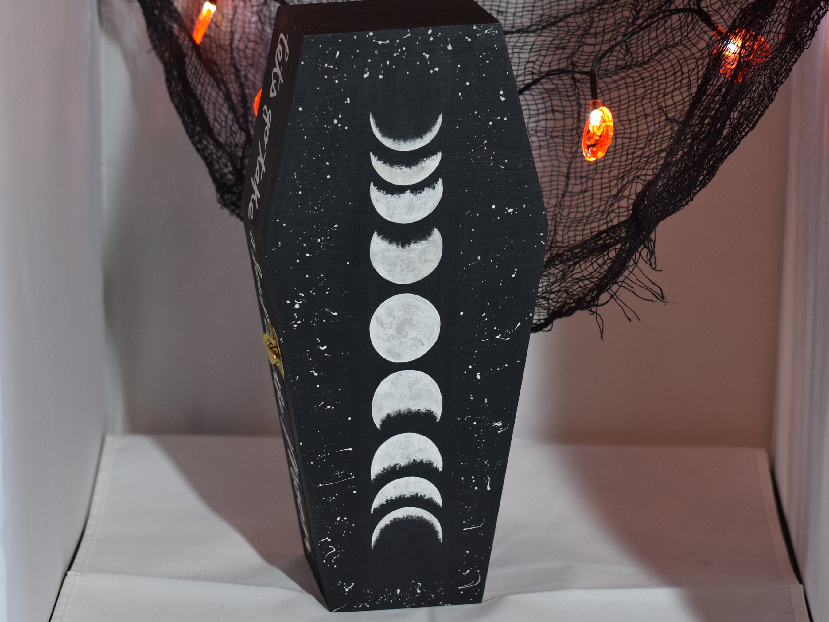 Moon Phases Goth 12" Coffin Box Occult Decor - Etsy