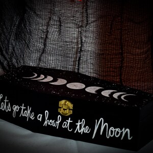 Moon Phases Goth 12" Coffin Box Occult Decor - Etsy