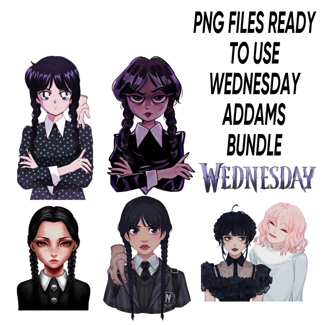 Wednesday Addams Svg Png Files Bundle - Etsy